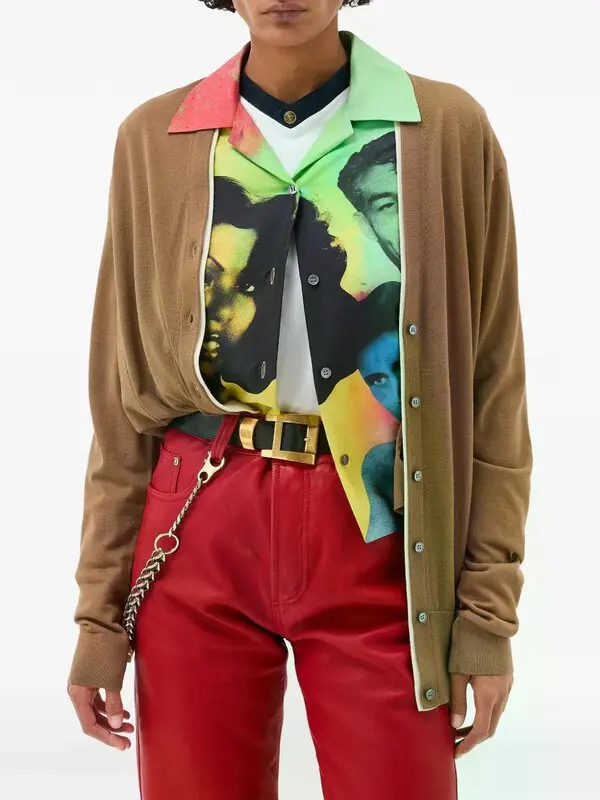 Versace Long-sleeved V-neck Cardigan