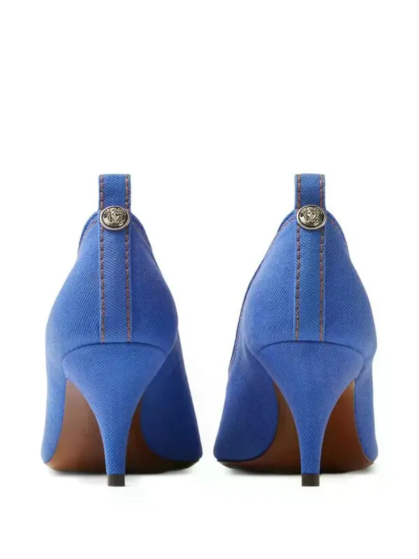 Versace Tina Denim Stiletto Pumps - Blue