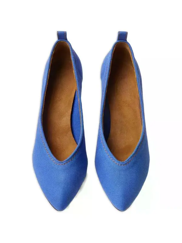 Versace Tina Denim Stiletto Pumps - Blue