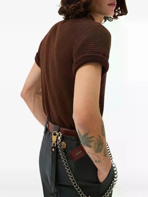 Versace Cotton Knit Shirt - Brown