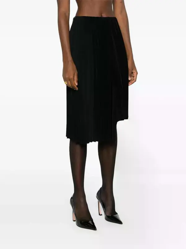 Saint Laurent Pleated Midi Skirt