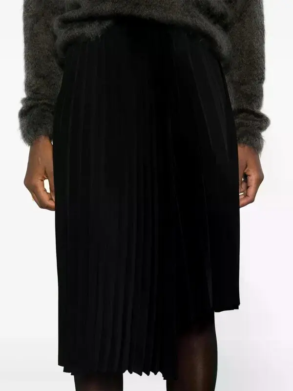 Saint Laurent Pleated Midi Skirt