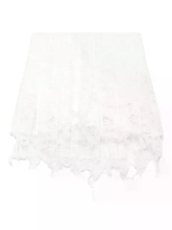Loewe Lace Mini Skirt - White