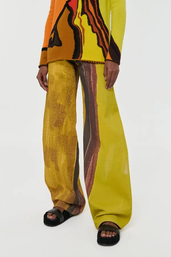 Gabriela Hearst Amoret Barrel-leg Jeans In Earth Multi Recycled Cotton Denim - Multicolor