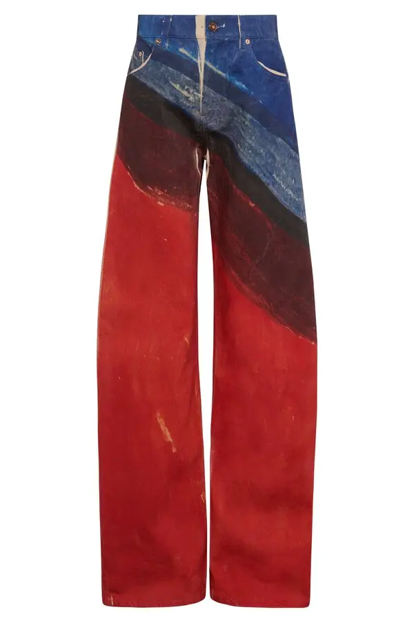 Gabriela Hearst Amoret Barrel-leg Jean In Air Multi Recycled Cotton Denim - Multicolor