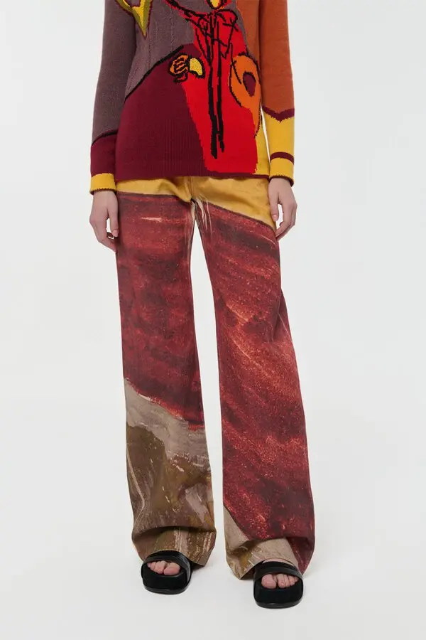 Gabriela Hearst Amoret Barrel-leg Jean - Multicolor