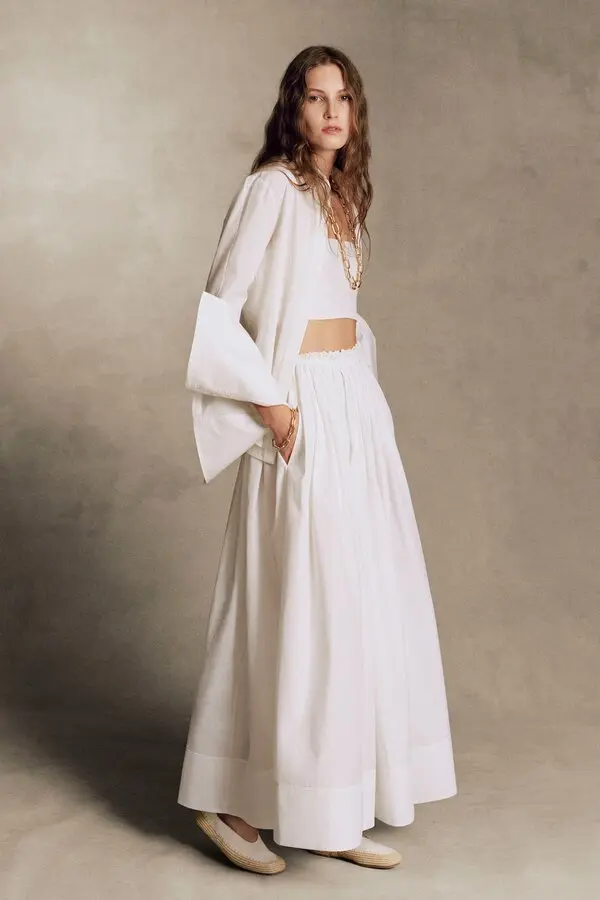 Gabriela Hearst Shiva Maxi Skirt In Sea Island Cotton