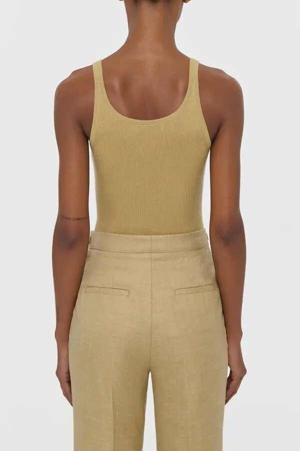 Gabriela Hearst Cinxia Knit Tank Top In Cashmere Silk - Hay