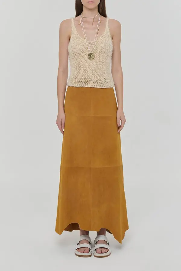 Gabriela Hearst Talor Raw Cut Maxi Skirt