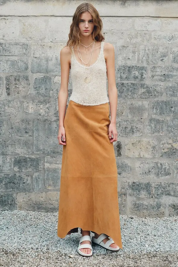 Gabriela Hearst Talor Raw Cut Maxi Skirt