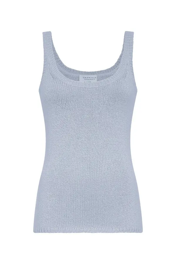 Gabriela Hearst Brigid Knit Tank Top In Cashmere - Light Blue