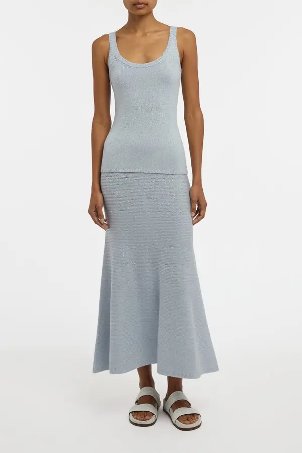Gabriela Hearst Brigid Knit Tank Top In Cashmere - Light Blue
