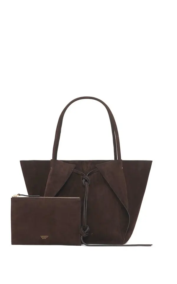 Gabriela Hearst Marija Suede Tote Bag - Chocolate