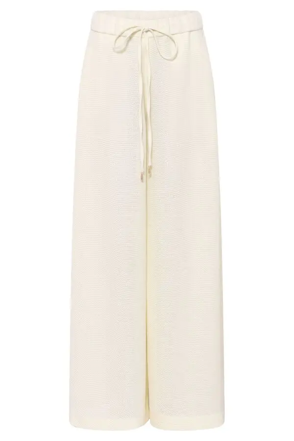 Gabriela Hearst Gelos Wide-leg Pant In Alpaca Wool - Ivory