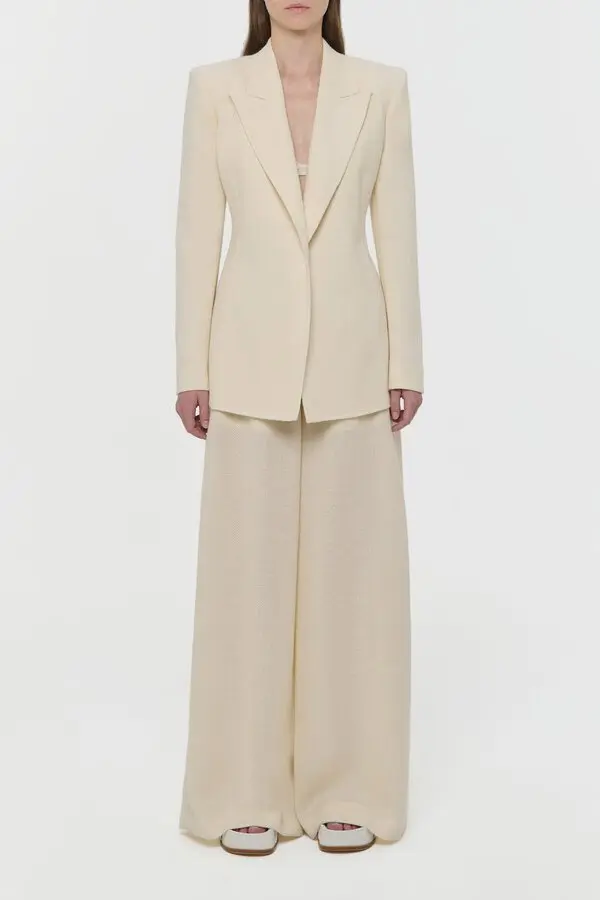 Gabriela Hearst Gelos Wide-leg Alpaca Wool Trousers - Ivory