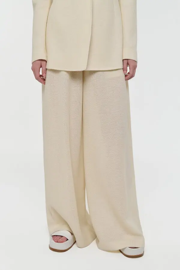 Gabriela Hearst Gelos Wide-leg Alpaca Wool Trousers - Ivory