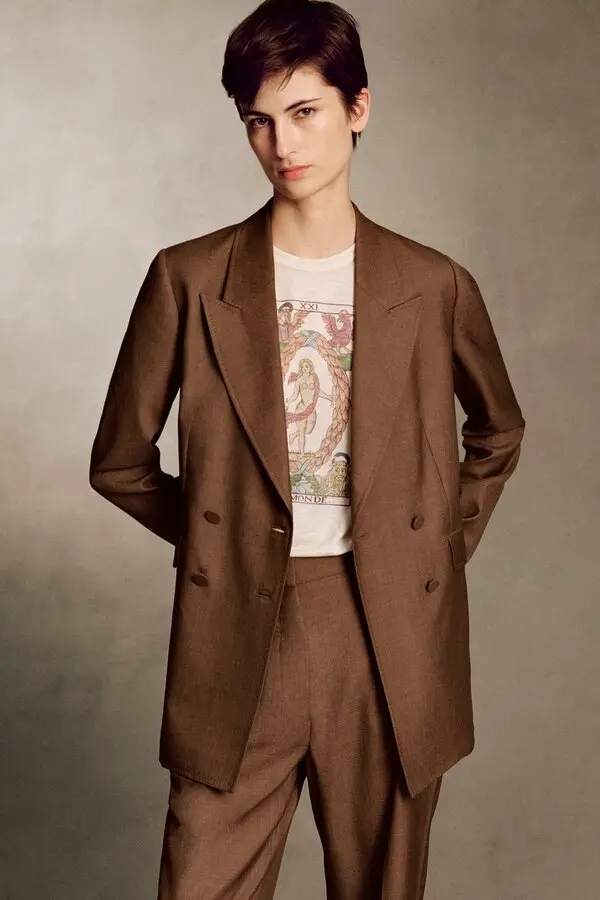 Gabriela Hearst Sayara Printed Cashmere T-shirt