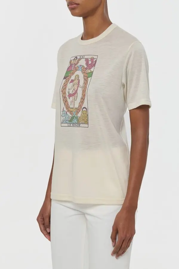 Gabriela Hearst Sayara Printed Cashmere T-shirt