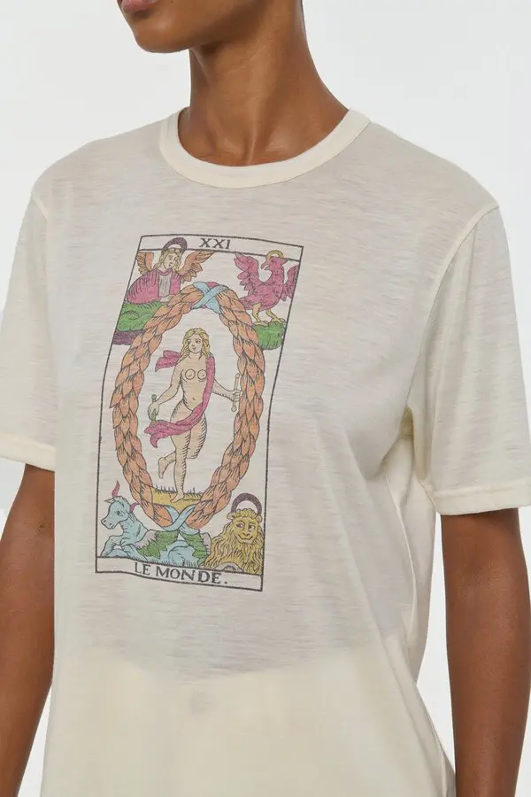Gabriela Hearst Sayara Printed Cashmere T-shirt