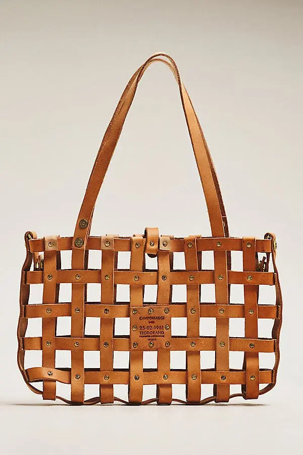 CAMPOMAGGI Valerie Woven Shoulder Bag - Natural