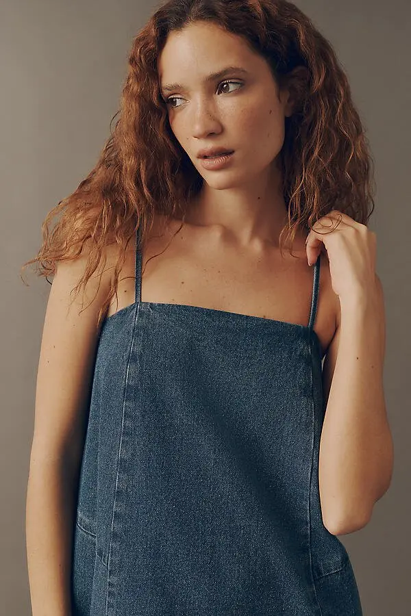 MARE MARE Cotton Denim Mini Dress