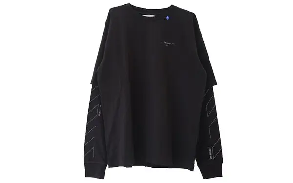 Off-White Diag Unfinished T-shirt - Black/silver