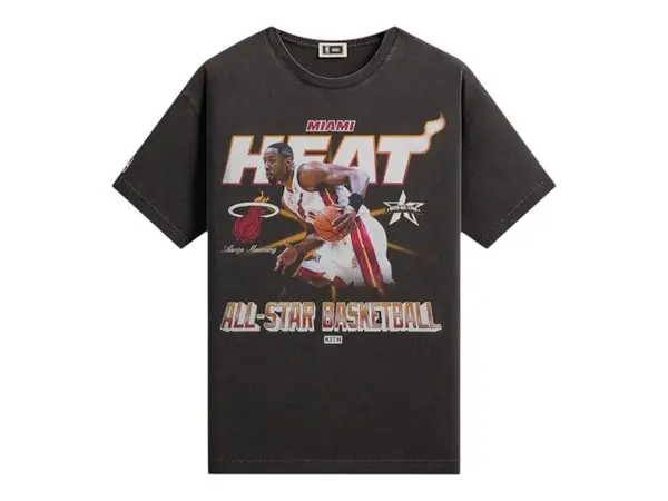 Kith Nba Allstar Miami Heat Alonzo Mourning Vintage Tee Shirt - Black
