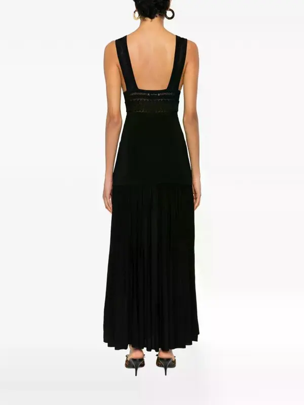 Sandro V-neck Knitted Maxi Dress