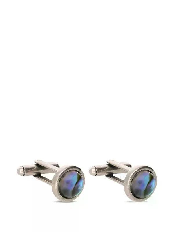 Dries Van Noten Stone-embellished Cuff Links - Silver