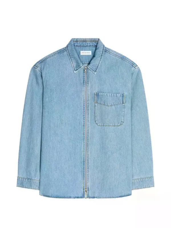 Dries Van Noten Zipped Shirt - Blue