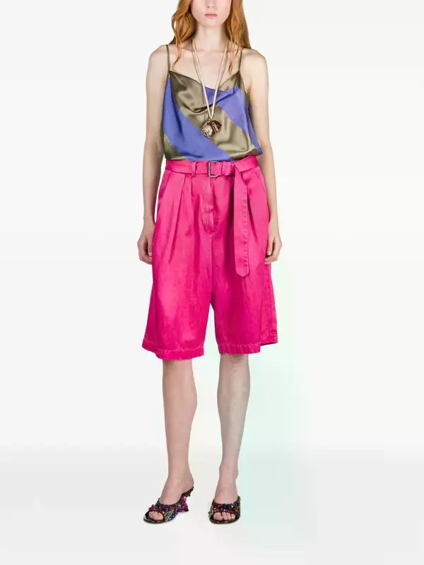 Dries Van Noten Belted Overdyed Bermuda Shorts