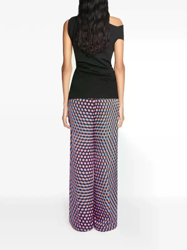 Dries Van Noten Dotted Silk Trousers