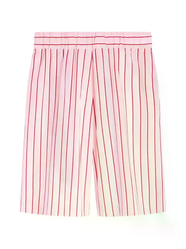 Dries Van Noten Striped Cotton Shorts - Pink