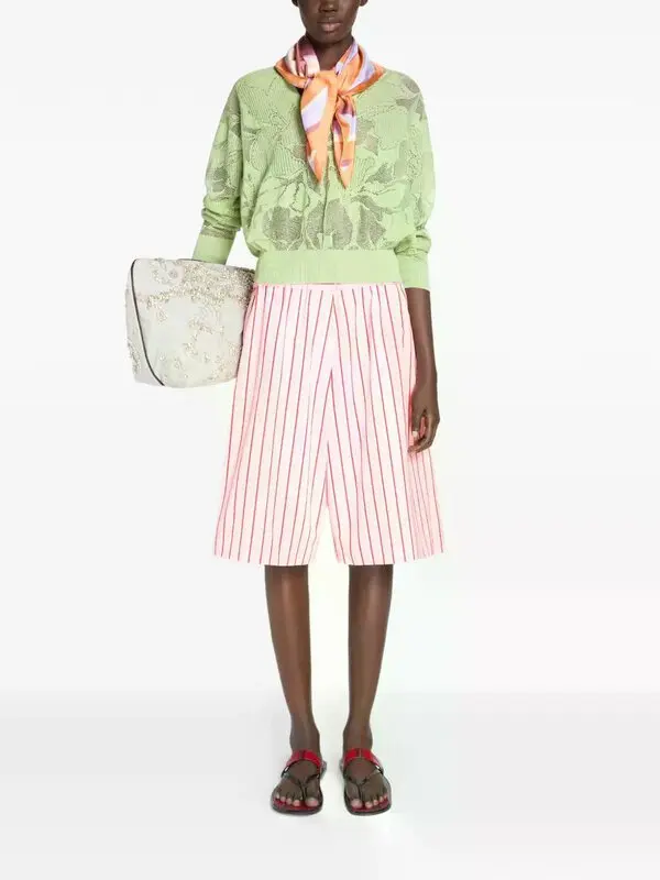 Dries Van Noten Striped Cotton Shorts