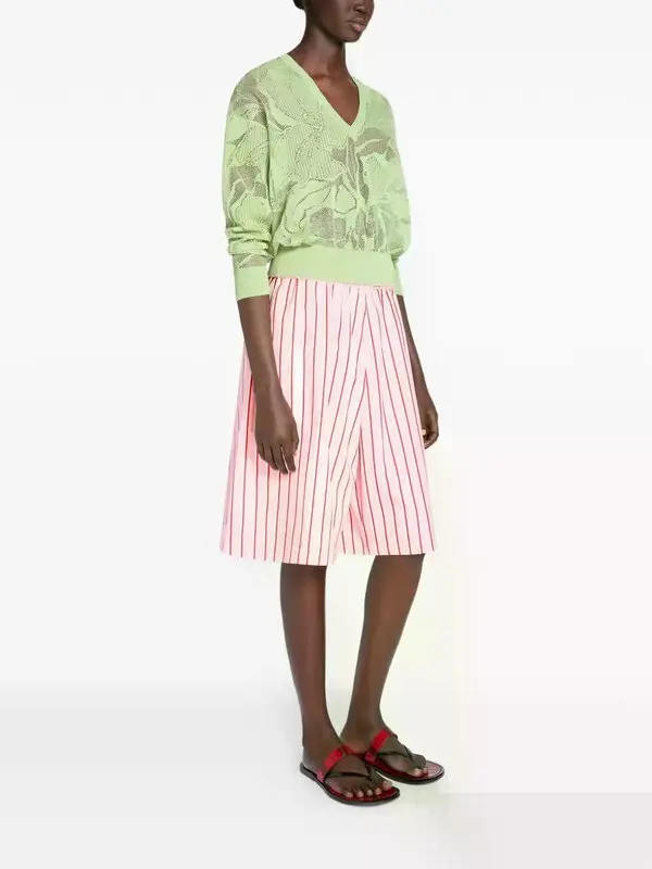 Dries Van Noten Striped Cotton Shorts
