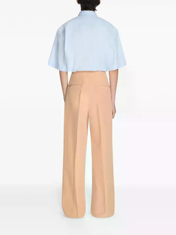 Dries Van Noten Pleated Cotton Poplin Trousers