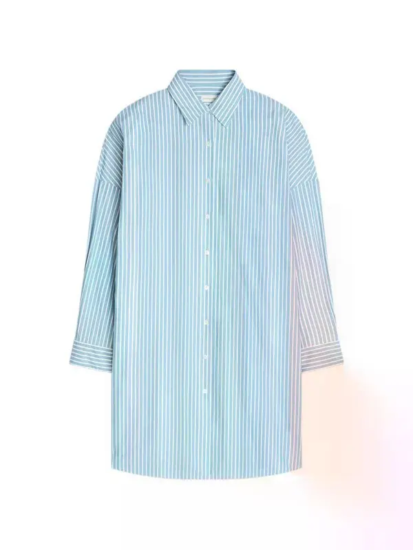 Dries Van Noten Striped Shirt Dress - Blue
