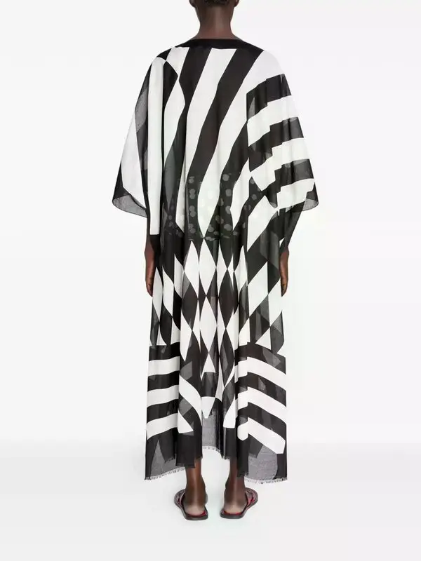 Dries Van Noten Loose-fit Printed Kaftan - White