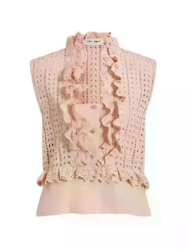 Alberta Ferretti Ruffled Top - Pink