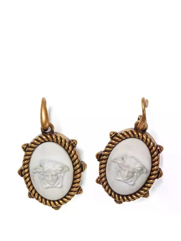 Versace Tivoli Medusa Cameo Pendant Earrings