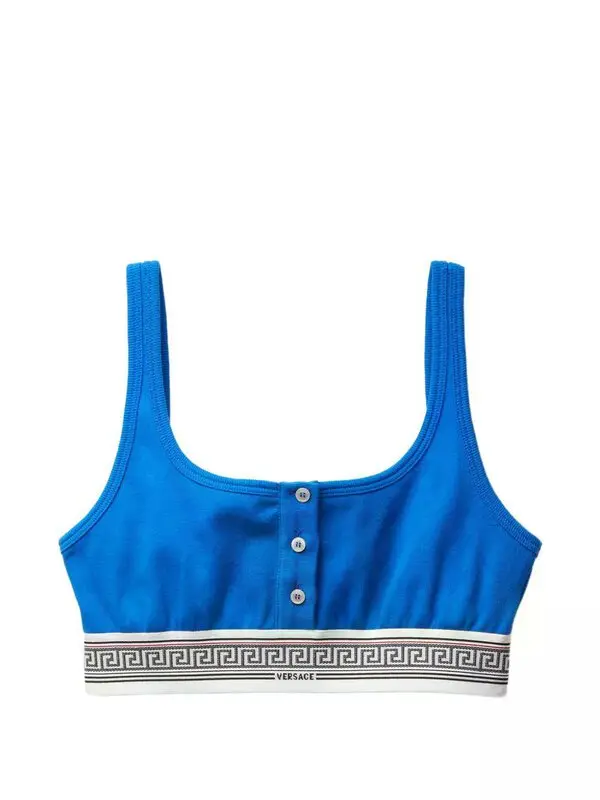 Versace Ribbed Cotton-jersey Bralette