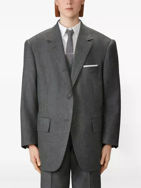 Thom Browne Single-breasted Wool Blazer - Grey