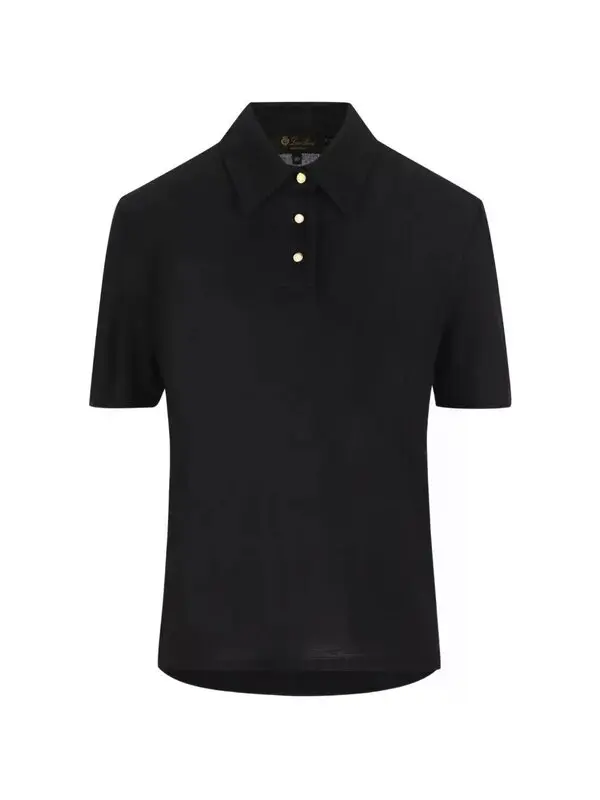 Loro Piana Buttoned Polo Top