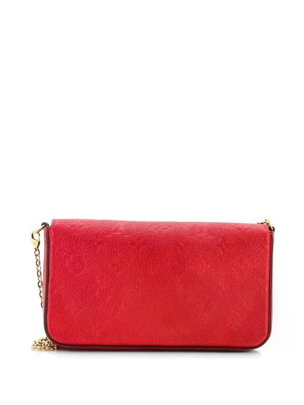 LOUIS VUITTON Felicie Pochette Monogram Empreinte Leather - Red