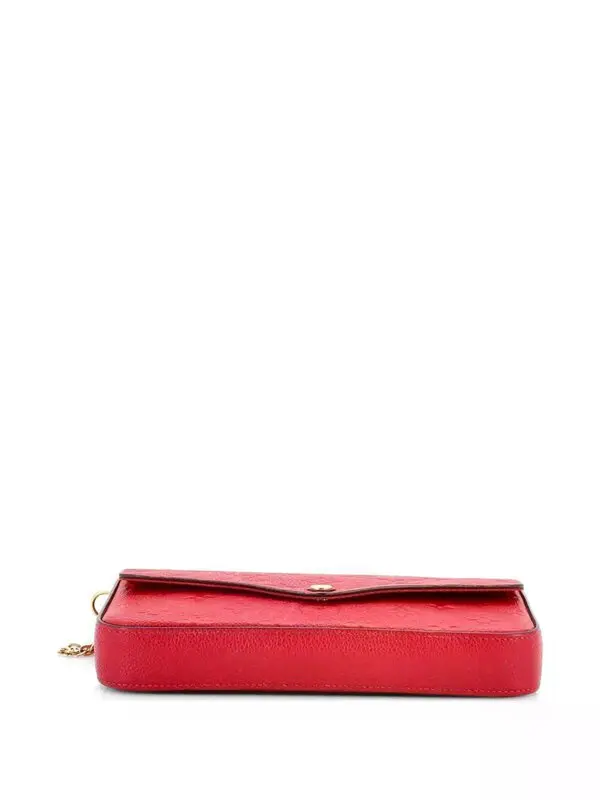 LOUIS VUITTON Felicie Pochette Monogram Empreinte Leather - Red