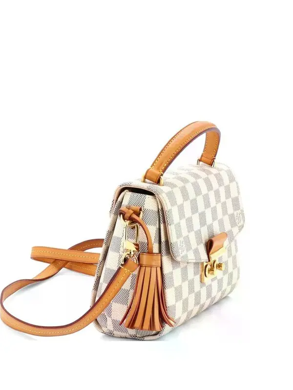 LOUIS VUITTON Croisette Handbag Damier Crossbody Bag - White