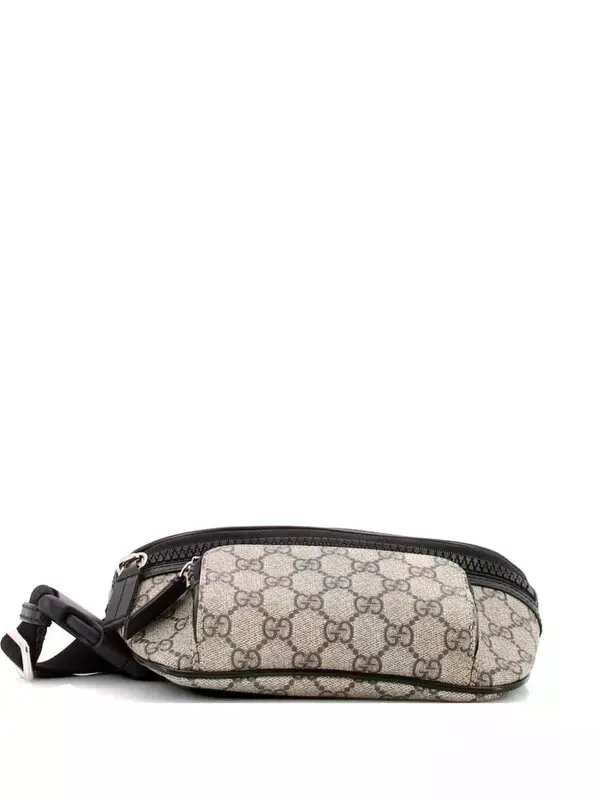 Gucci Eden Waist Bag Gg Coated Canvas Medium Belt Bag - Black