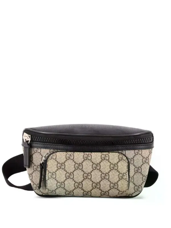 Gucci Eden Waist Bag Gg Coated Canvas Medium Belt Bag - Black