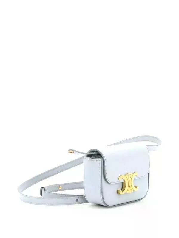Celine Triomphe Shoulder Bag Smooth Calfskin Mini - Blue