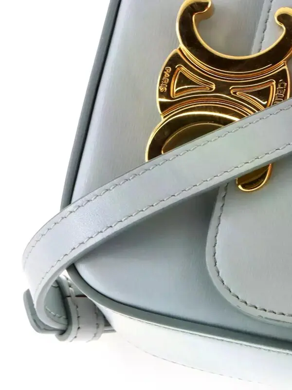 Celine Triomphe Shoulder Bag Smooth Calfskin Mini - Blue
